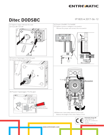 Entrematic Ditec DODSBC Quick Manual | Manualzz