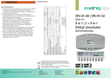 axing basic-line SPU 81-00 Operation Instructions | Manualzz