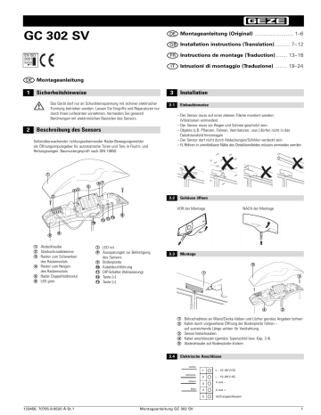 GEZE GC 302 3V Installation Instructions Manual | Manualzz
