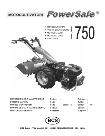 BCS 750 PowerSafe Manual De Uso Y Mantenimiento | Manualzz