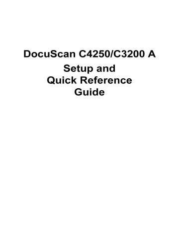 Fuji Xerox DocuScan C4250A Setup And Quick Reference Manual | Manualzz