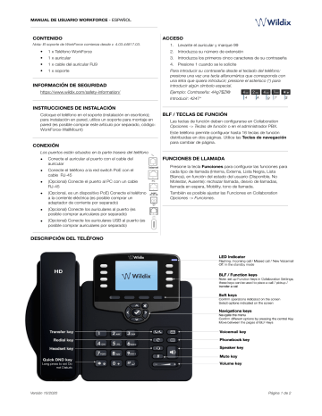 Wildix Workforce Manual de usuario | Manualzz