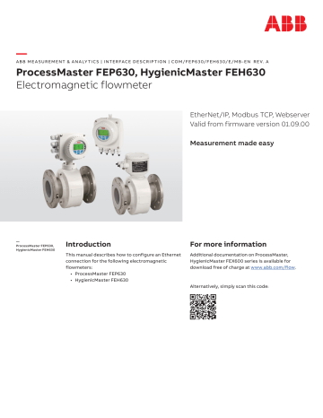 ABB ProcessMaster FEP630 series Manual | Manualzz