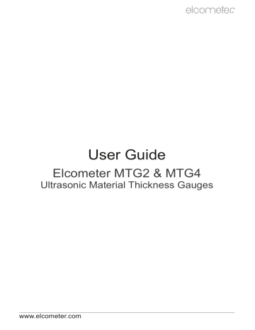 Elcometer MTG2, MTG4 User Manual | Manualzz