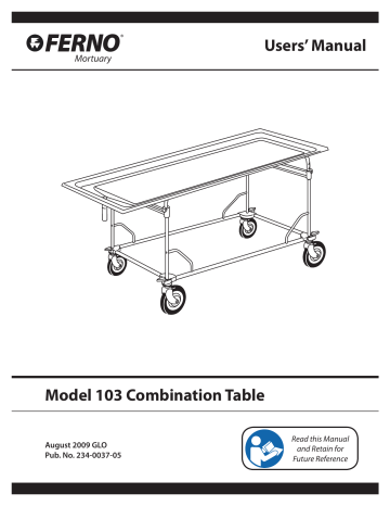 Ferno 103 User Manual | Manualzz