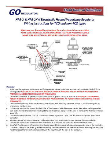 GO Regulator HPR-2 Wiring Instructions | Manualzz