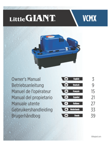 Franklin Electric LittleGIANT VCMX Series Owner's Manual | Manualzz