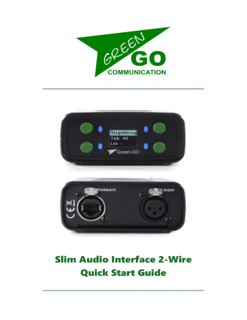 Green-Go GGO-SI2WR Quick Start Manual | Manualzz