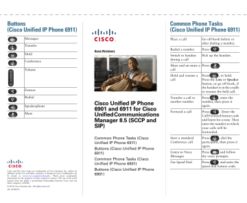 Cisco Unified IP Phone 6911 & 6901 Quick Reference Guide | Manualzz