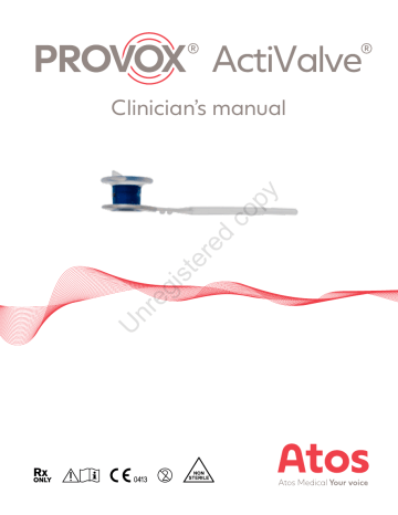Atos Medical PROVOX ActiValve Clinician Manual | Manualzz