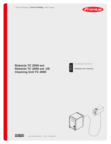 Fronius Robacta TC 2000 ext. Operating Instructions Manual | Manualzz