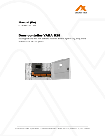 Axema Vaka B28 Manual | Manualzz
