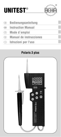 BEHA UNITEST Polaris 3 plus Instruction Manual | Manualzz