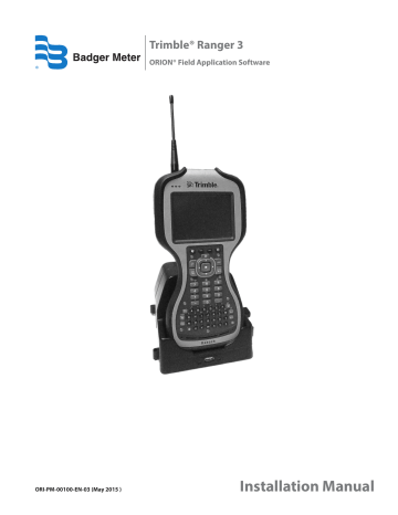 Badger Meter Trimble Ranger 3 Installation Manual | Manualzz