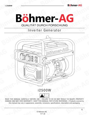 Bohmer-AG i2500W Manual | Manualzz