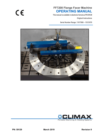 Climax FF7200 Operating Manual | Manualzz