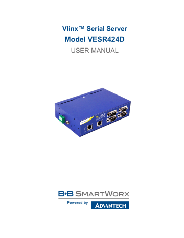 Advantech B+B SmartWorx Vlinx VESR424D User Manual | Manualzz