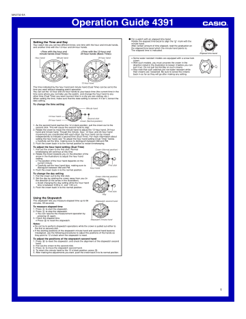 CASIO Watch Operation Guide | Manualzz