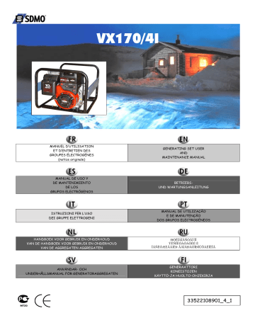 SDMO Alize 3000, VX170/4I Betriebs- Und Wartungsanleitung | Manualzz