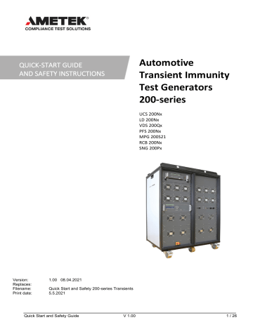 Ametek 200 Series Quick Start Manual And Safety Instructions | Manualzz