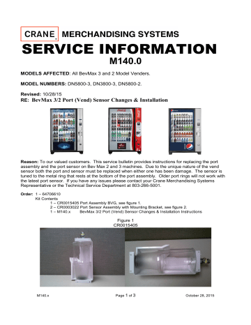 Crane BevMax 3 Service Information | Manualzz