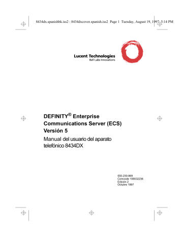 Lucent Technologies Definity 8434DX Manual de usuario | Manualzz