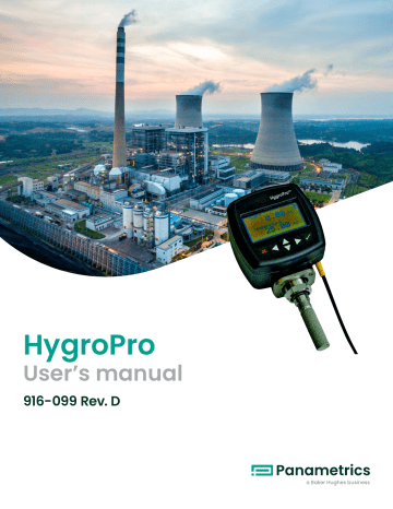 Baker Hughes Panametrics HygroPro User Manual | Manualzz
