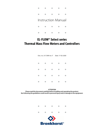 BRONKHORST EL-PRESS Series Instruction Manual | Manualzz