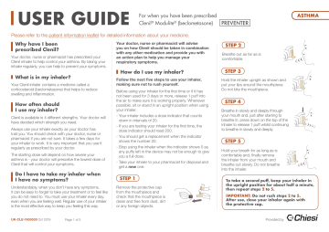 Chiesi Clenil Modulite User Manual | Manualzz