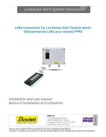 Bodet Lockdown Alert System Installation And User Manual | Manualzz