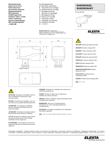 Elesta KHK005A04Y Montagehinweis | Manualzz