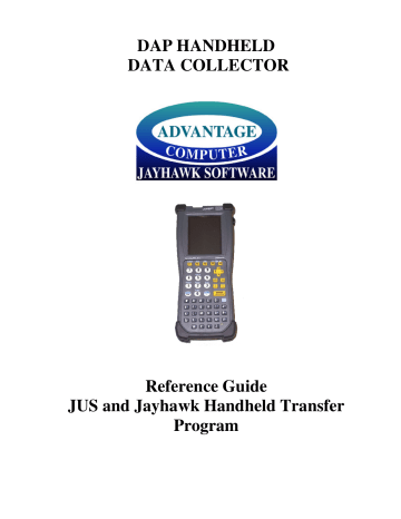 Advantage Computer DAP HANDHELD Reference Manual | Manualzz