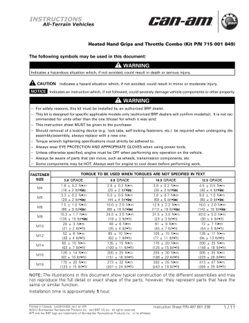 BRP can-am 715 001 849 Instructions Manual | Manualzz