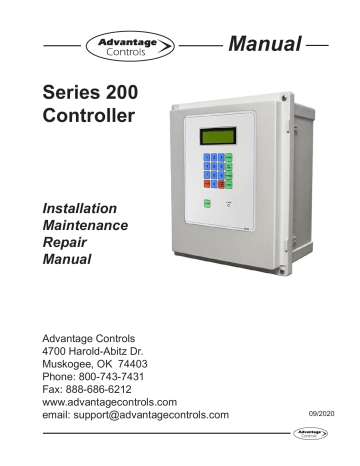 Advantage Controls 200 Series Manual | Manualzz