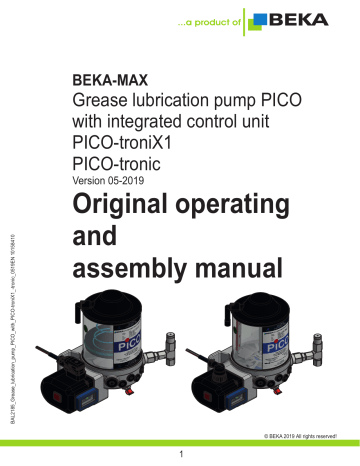 BEKA PICO-troniX1 Original Operating And Assembly Manual | Manualzz
