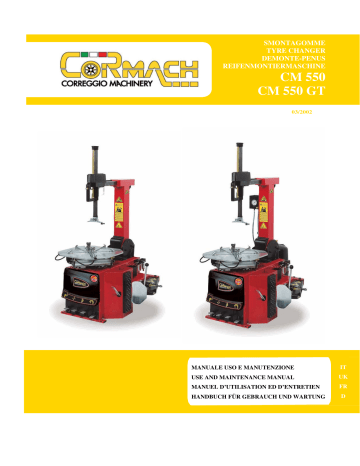 Cormach CM 550, CM 550 GT Use And Maintenance Manual | Manualzz