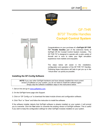 GoFlight GF-THR Operating Handbook | Manualzz