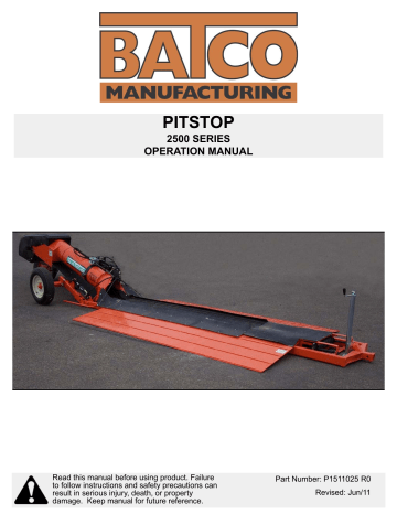 Batco 2500 Series, P1511025 R0 Operation Manual | Manualzz