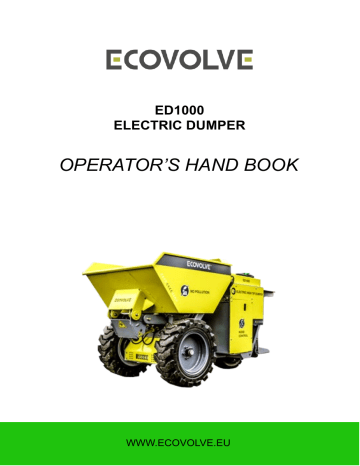ECOVOLVE ED1000, ED1500 Operator's Handbook Manual | Manualzz