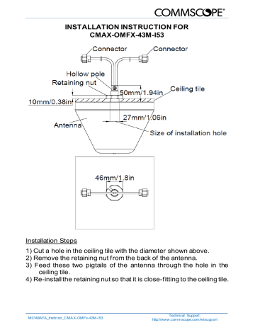 CommScope CMAX-OMFX-43M-I53 Installation Instruction | Manualzz