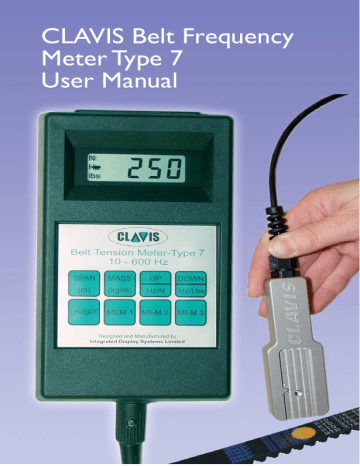 Clavis Type 7 User Manual | Manualzz