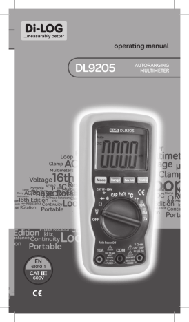 Di-LOG DL9205 Operating Manual | Manualzz