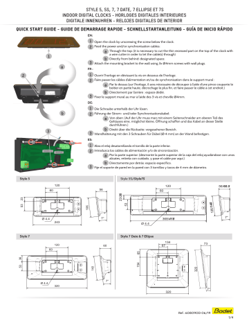 Bodet STYLE 7S Schnellstartanleitung | Manualzz