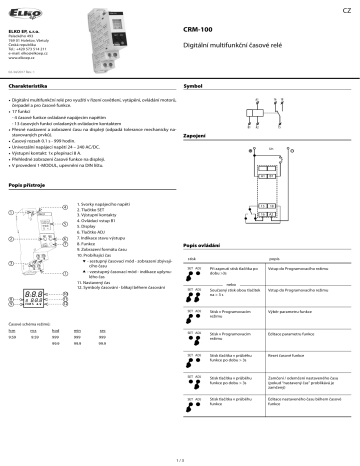 Elko CRM-100 Manual | Manualzz