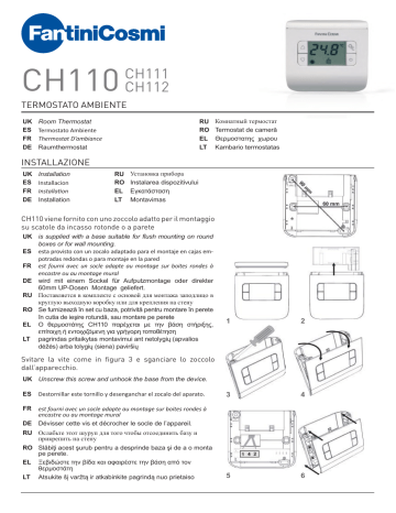 Fantini Cosmi CH110 Installation Manual | Manualzz