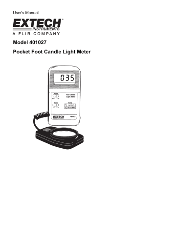 Extech Instruments 401027 User Manual | Manualzz