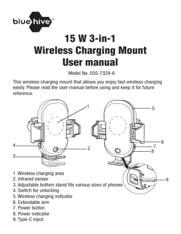 BlueHive 035-7329-6 User Manual | Manualzz