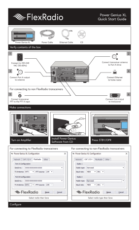 FlexRadio Power Genius XL Quick Start Manual | Manualzz