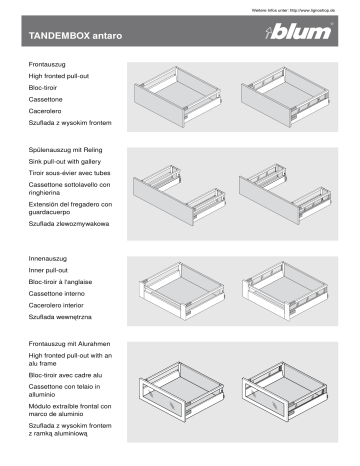 blum TANDEMBOX antaro Montageanleitung | Manualzz