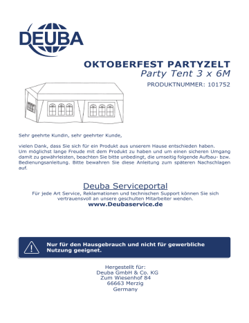 Deuba 101752 Instructions Manual | Manualzz